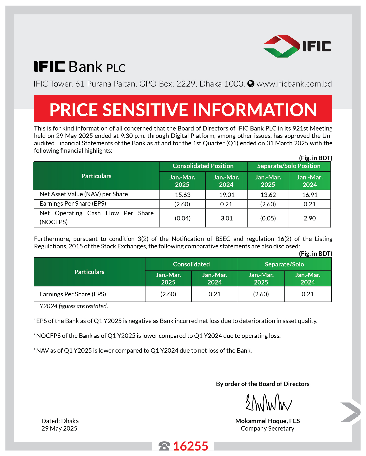 IFIC Bank PLC